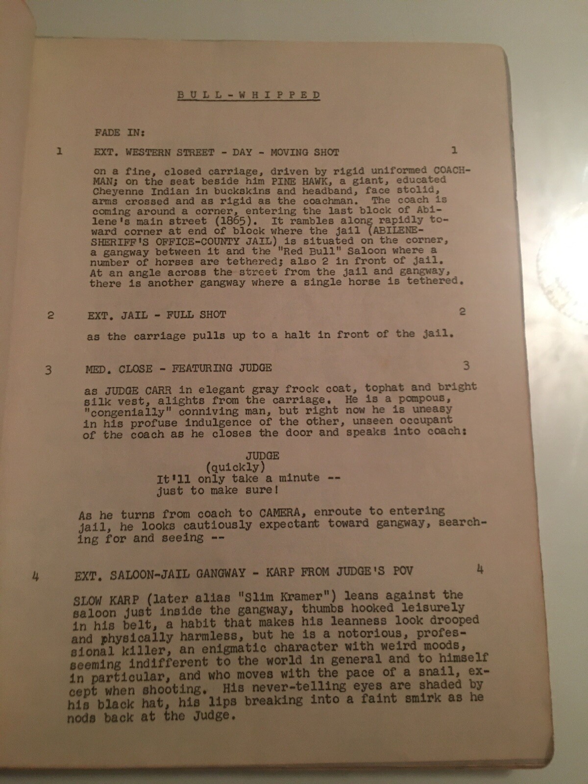 1958 Original Bullwhip Western Movie Script | Grelly USA