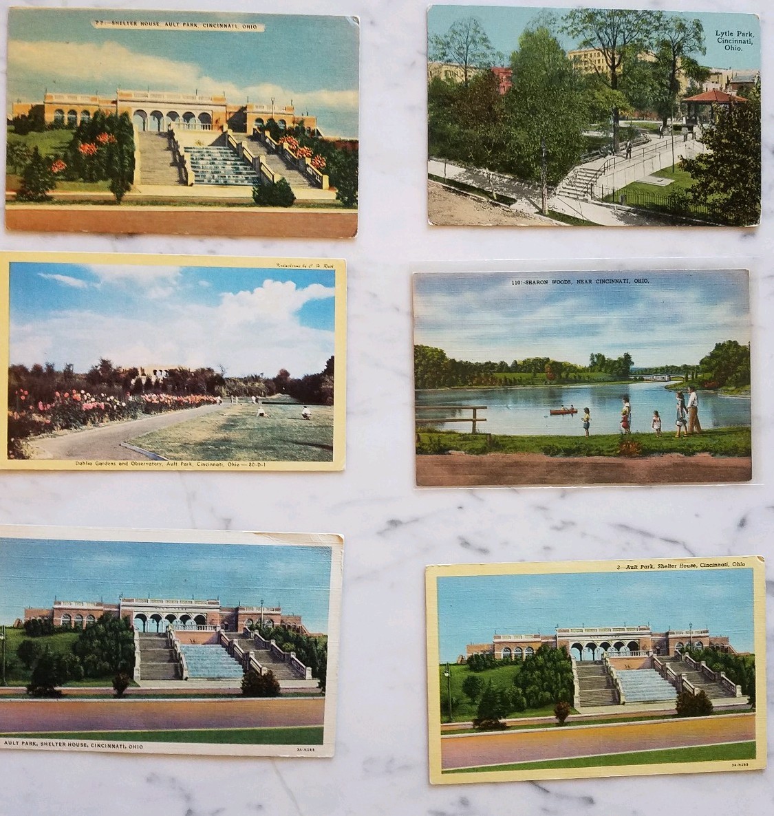 1912 Antique 10 Postcards Cincinnati Ohio Parks Ault Alm Lytle Sharon ...
