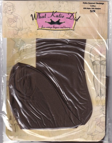 Bas couture What Katie Did coloris Coffee. Taille S/M. Retro Seamed ...