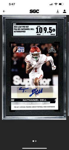 2022 Leaf Pro Set Draft - Autographs Tank Dell #PSA-ND1 (AU, RC) for ...