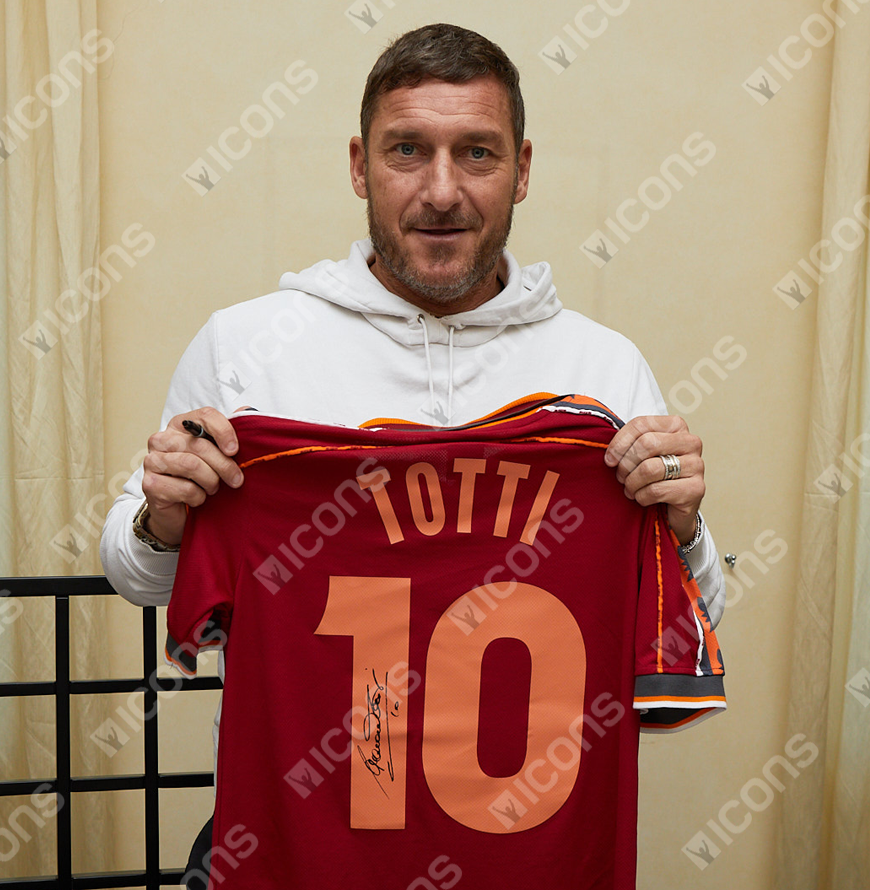 Francesco Totti Signed Jersey AS Roma 1998-99 Icons Authenticate COA ...