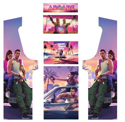 Stickers GTA 6 pour Borne d'Arcade MAME - + GIFTS | eBay
