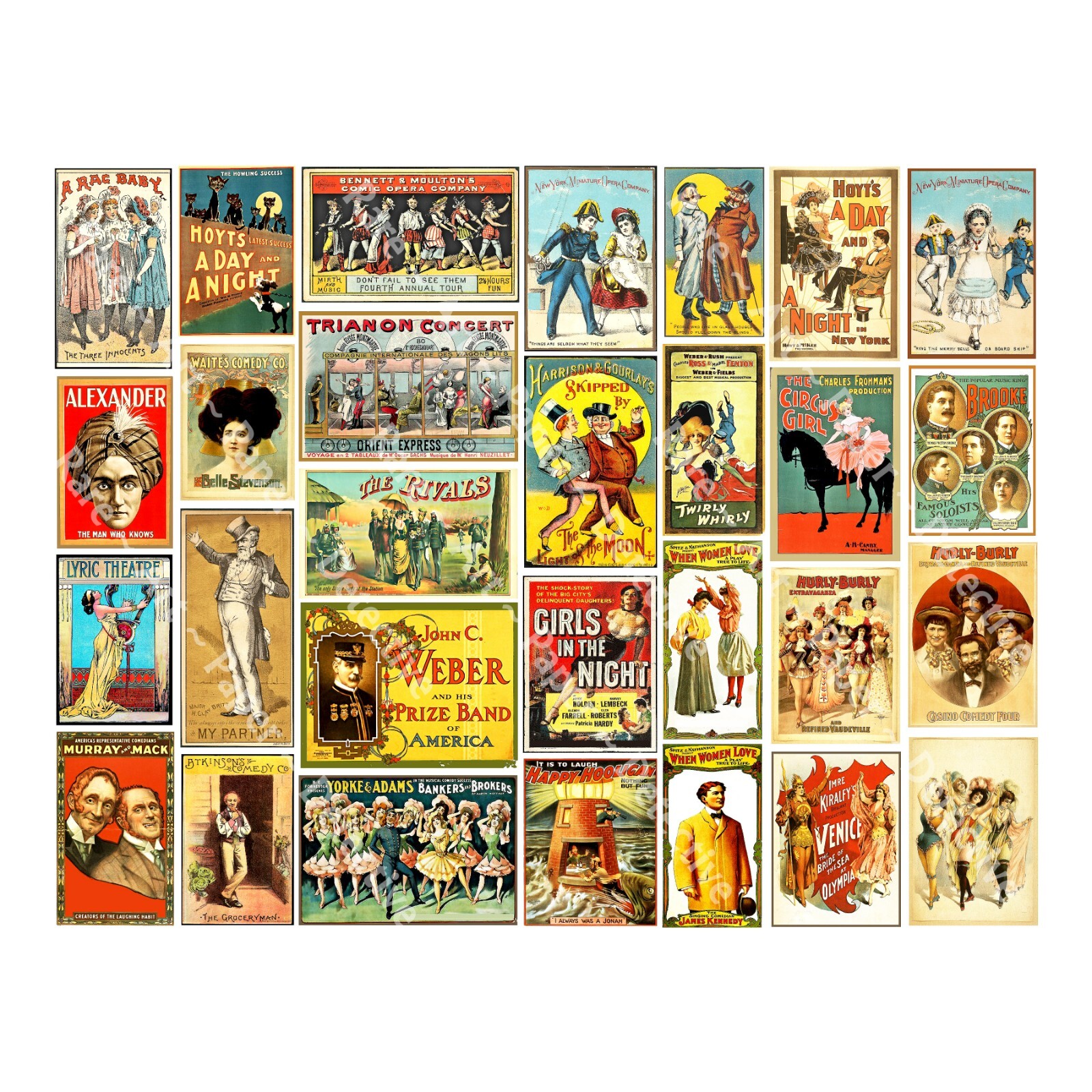 Theater Show Posters for Model Trains & Dollhouse Miniatures, 1 STICKER ...