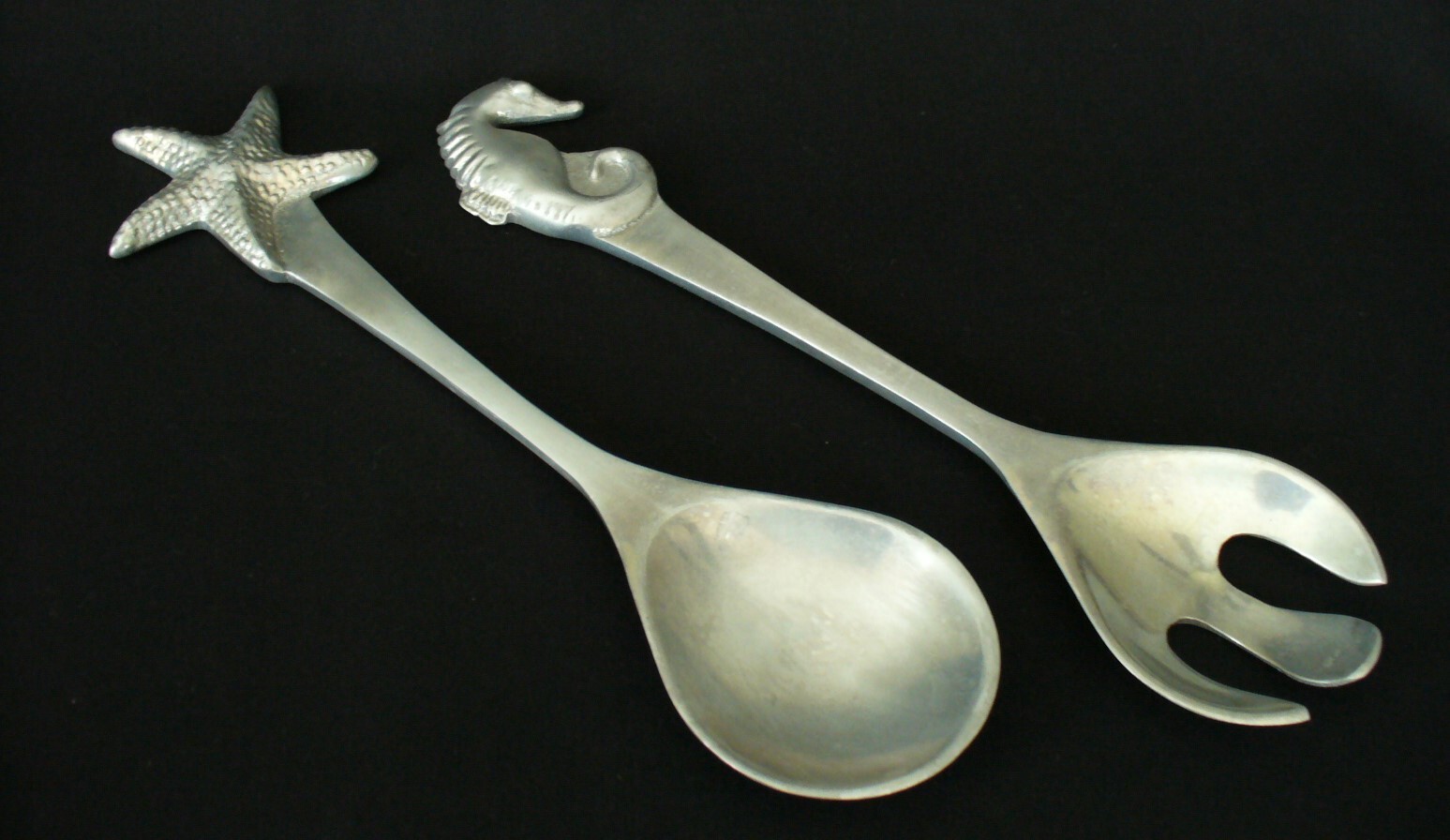 1994~Starfish~Seashell~MARIPOSA~Flatware~ALUMINUM~Salad~SERVING SET ...