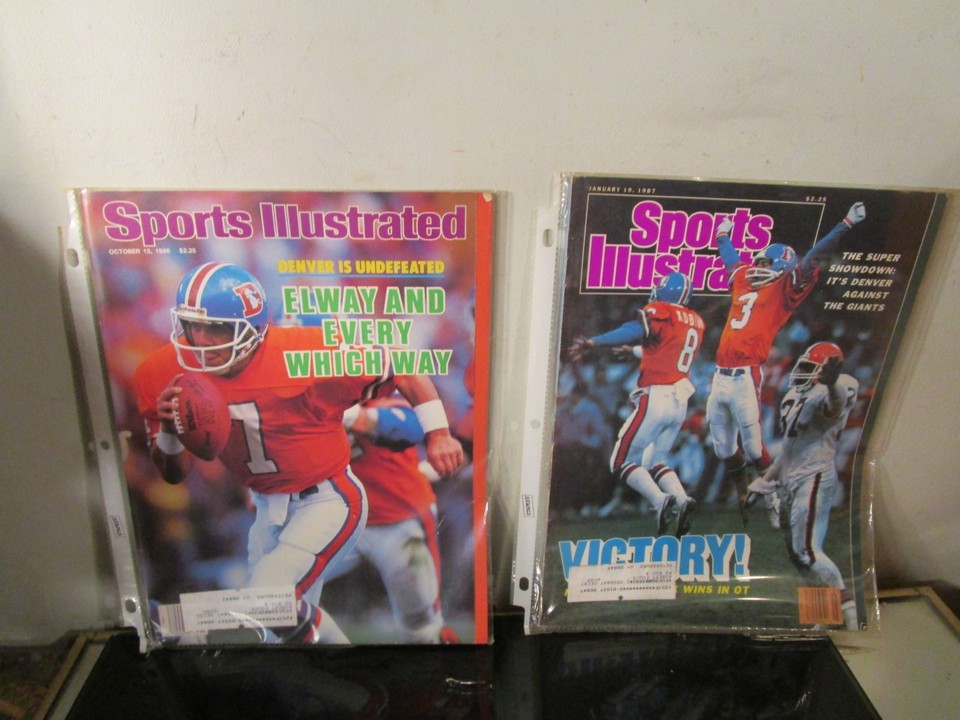 Sports Illustrated football broncos magazine lot elway | eBay