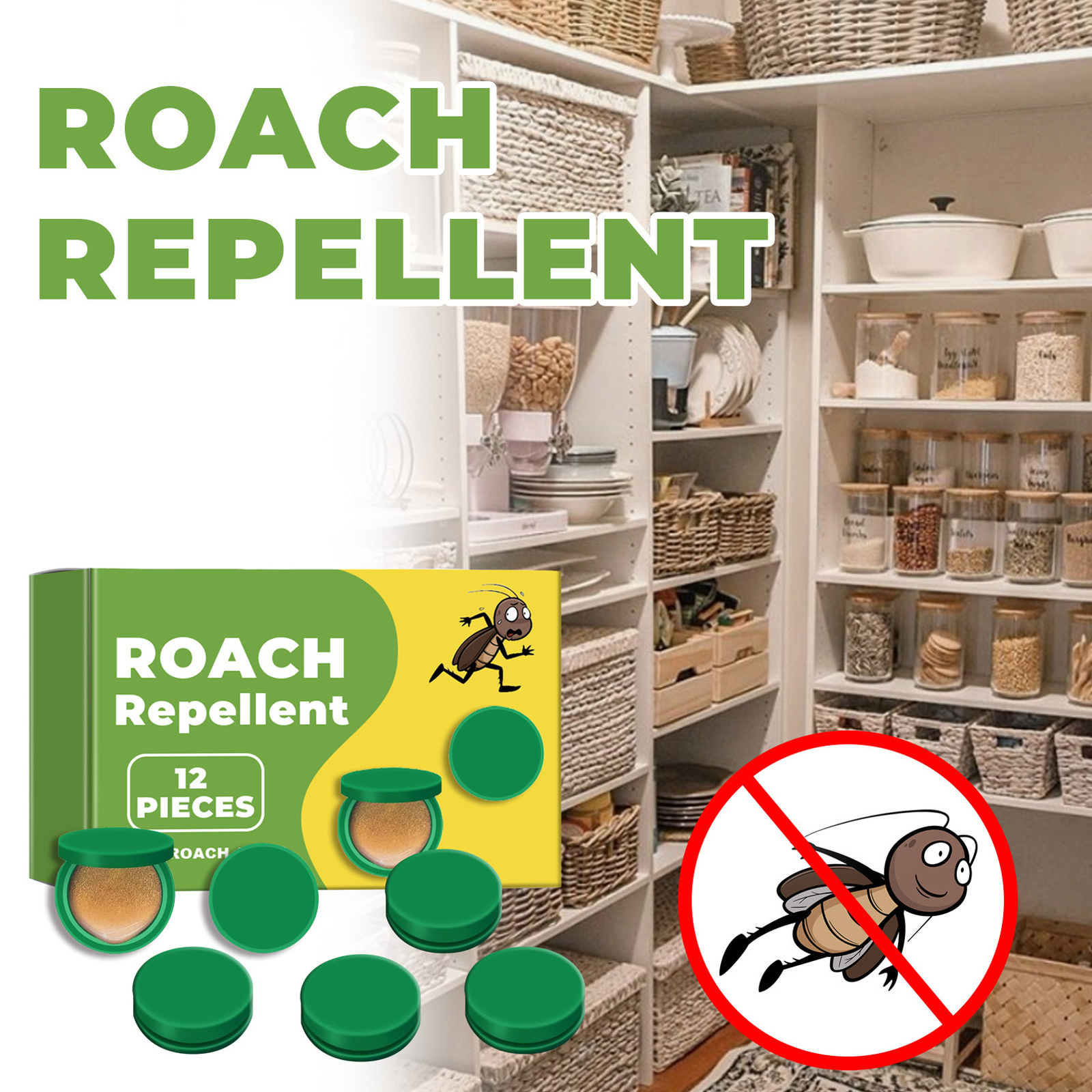 24pcs Cockroach Repellent Roach Killer Indoor Home for Roach Ants ...