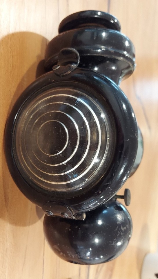 Ford Model T Headlight High Gloss Black w/ Red Lens Headlight Assembly ...