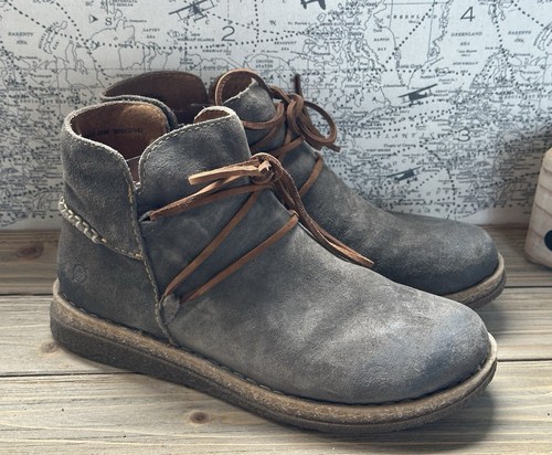 Born Calyn Ankle Shoes Bootie Distressed Gray Women's 9 / 40.5 Hipster ...