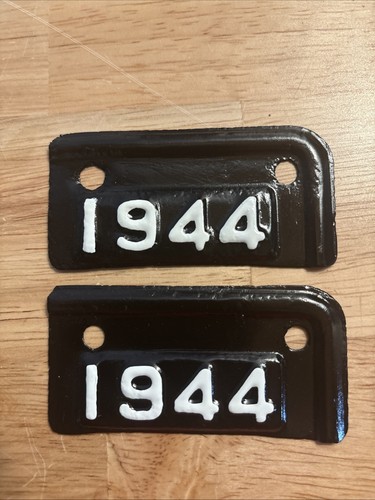 1944 MARYLAND MD CAR LICENSE PLATE TABS TAGS FOR 1942 MARYLAND PLATES ...