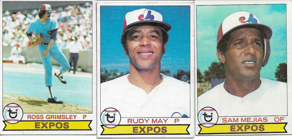 1979 Topps Baseball Expos 9 Card lot with Dick Williams Team Card Ex ...