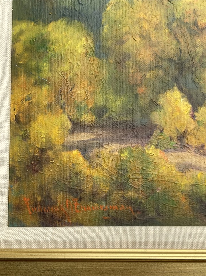 Antique Early California Painting Landscape Listed Frederick Zimmerman ...