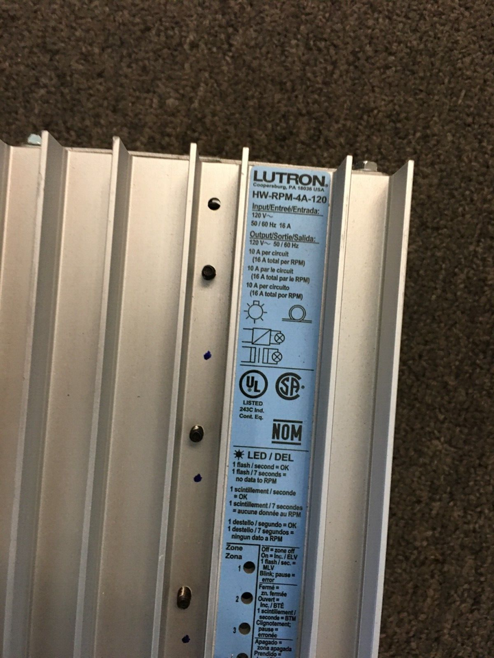LUTRON HW-RPM-4A-120 - Remote Power Module 30 day warranty | eBay