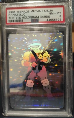 ⭐ 1991 Hostess Teenage Mutant Ninja Turtles Holograms DONATELLO PSA 8 ...