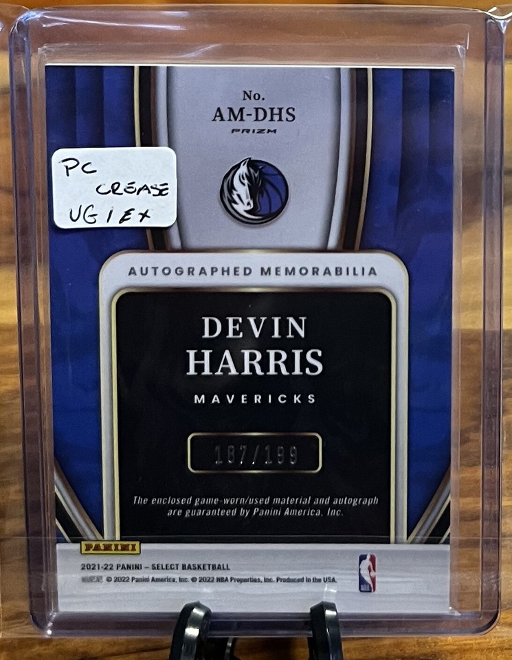 2021 Panini Select Silver Prizm Auto Patch Memorabilia #AM-DHS Devin ...