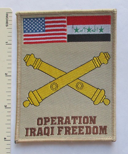 Original US ARMY FIELD ARTILLERY OPERATION IRAQI FREEDOM PATCH IRAQ ...