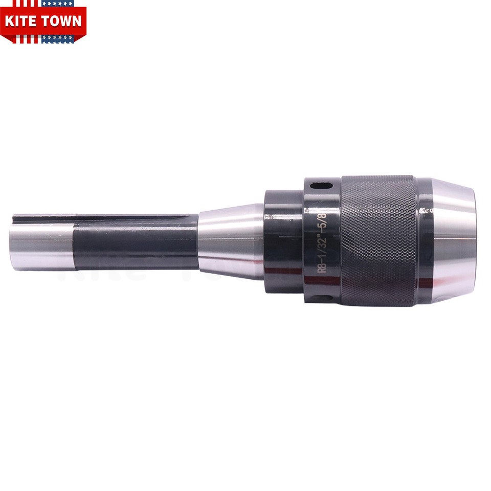 1/32"-5/8" Standard Keyless Drill Chuck with Integral Shank R8 Arbor US ...