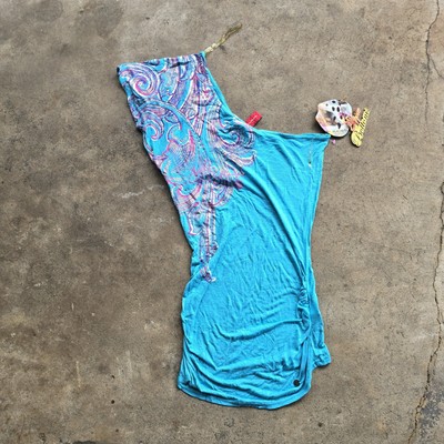 Vintage Y2K Apple Bottom Metallic Asymmetrical One Shoulder Top ...