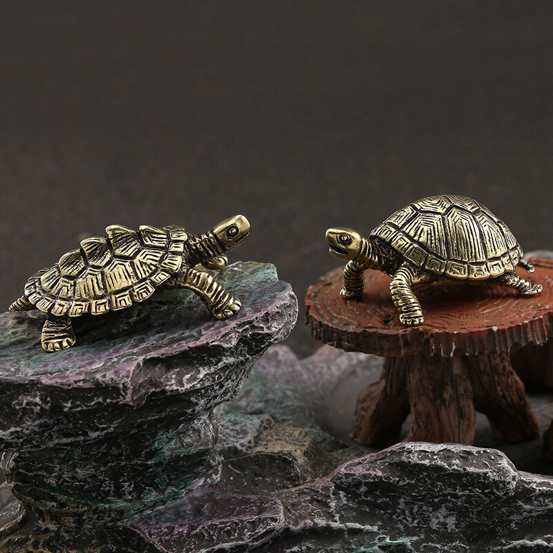 Lucky Small Money Turtle Retro Tortoise Statue Desktop Ornaments Turtle ...