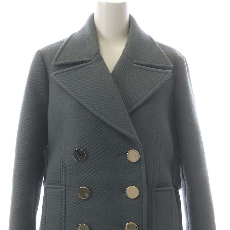 GUCCI Authentic Women Pea Coat Short Double Silver Bu… - Gem