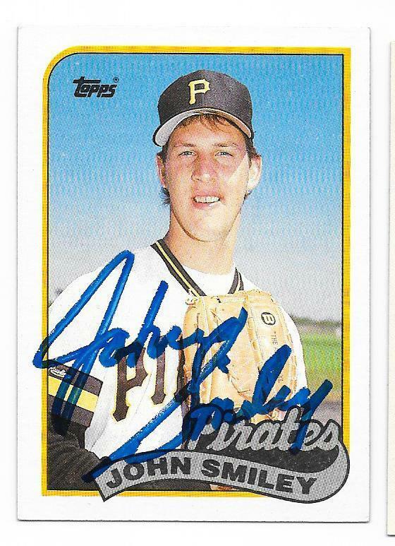 JOHN SMILEY 1989 TOPPS AUTOGRAPHED SIGNED # 322 PIRATES | eBay