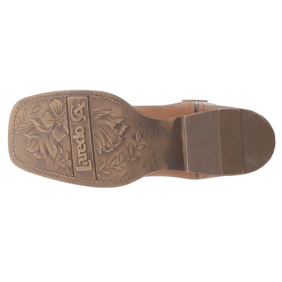 Laredo Mara Embroidery Square Toe Cowboy Womens Brown, Purple Casual ...