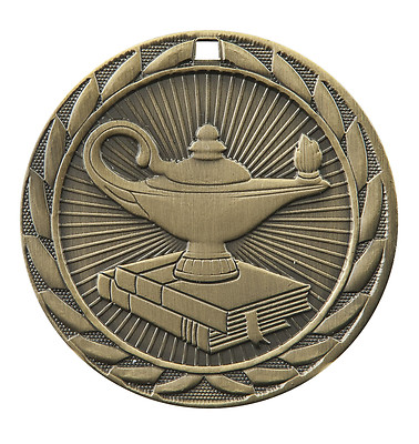LAMP OF LEARNING ACADEMIC SCHOLASTIC MEDALS GOLD SILVER BRONZE MEDAL W ...