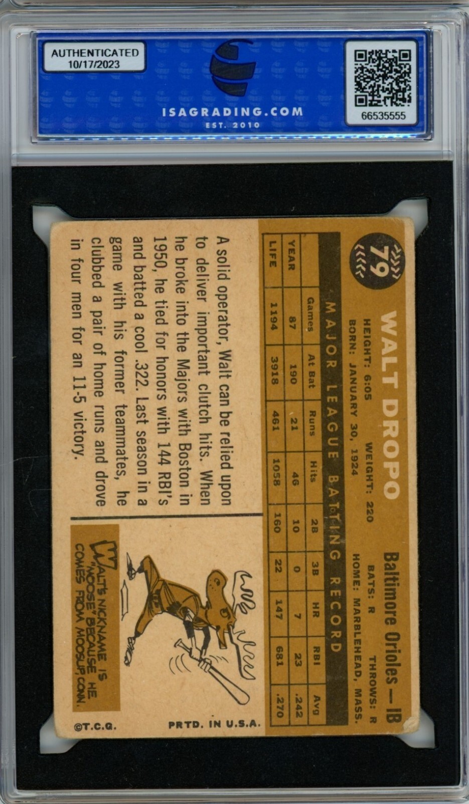 1960 Topps - #79 Walt Dropo for sale online | eBay