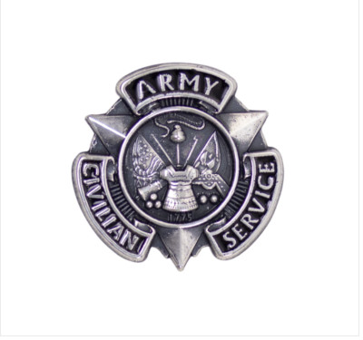 GENUINE U.S. ARMY LAPEL PIN: CIVILIAN SERVICE SILVER - OXIDIZED | eBay