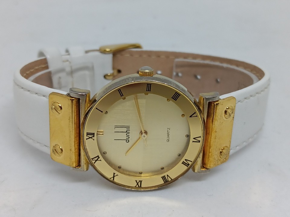 Vintage Dunhill Overseas 2035-15 Women's 30mm Gold Tone Quartz Watch | eBay