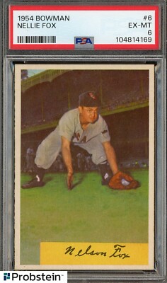 1954 Bowman #6 Nelson Nellie Fox Chicago White Sox HOF PSA 6 EX-MT | eBay