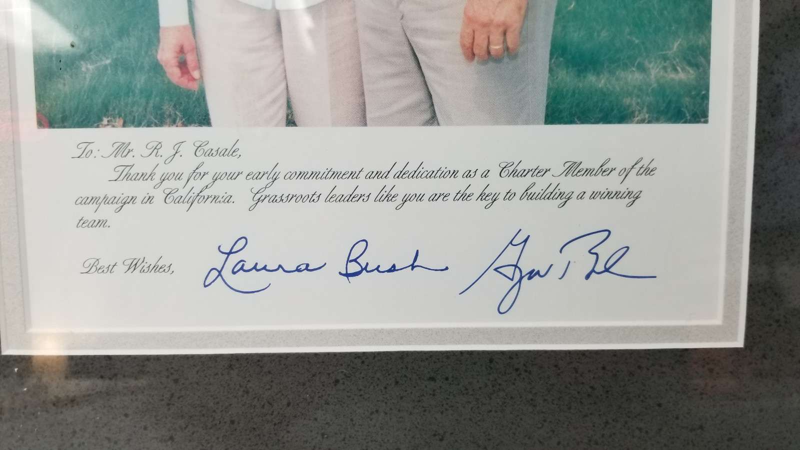 George Bush President and Laura Bush Signature Picture photo | eBay