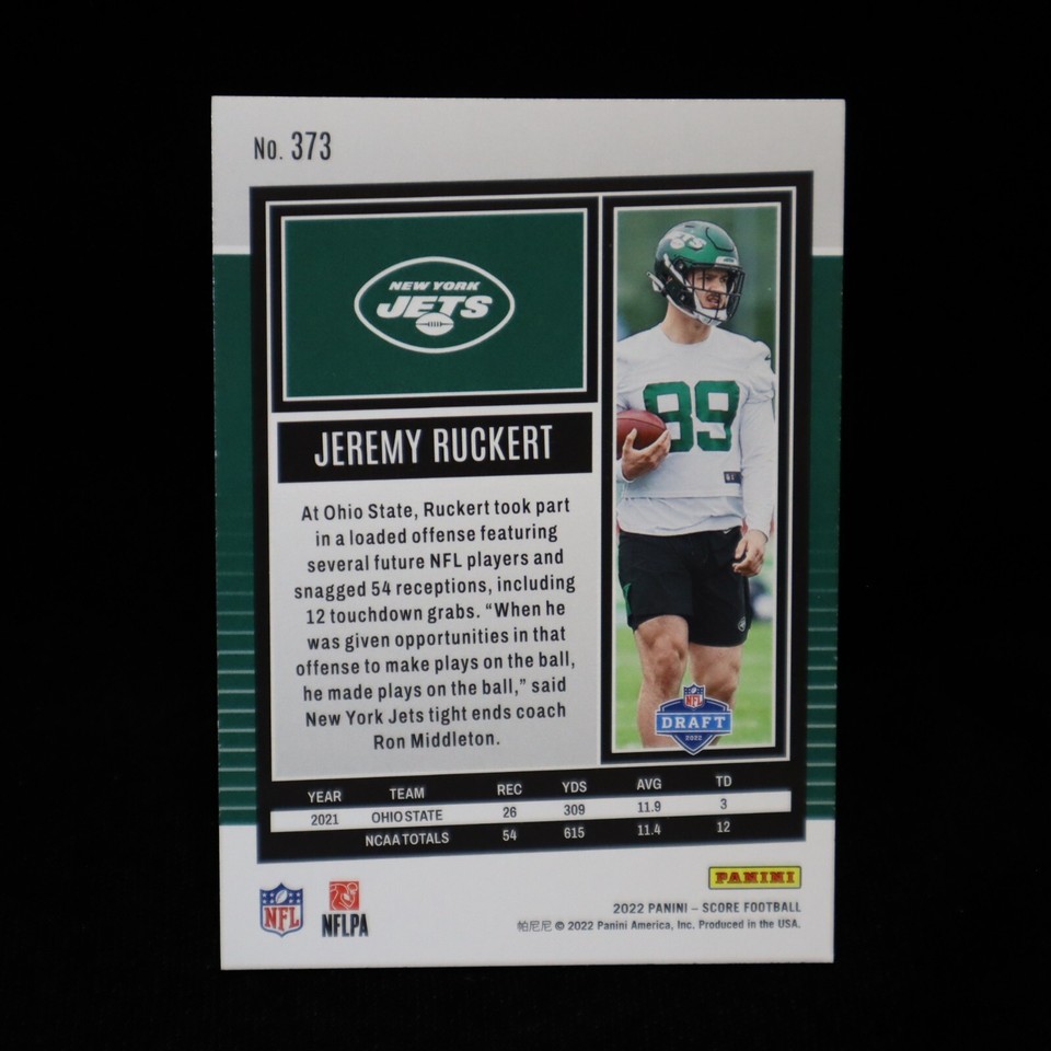 2022 Jeremy Ruckert RC New York Jets SCORE #373 | eBay