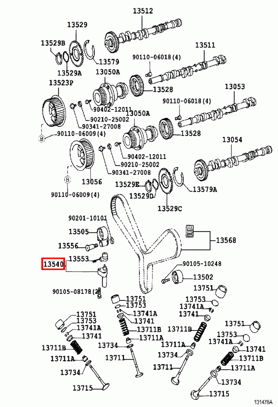 Genuine Lexus LS400 UCF20 UCF10 1UZ 4.0 Petrol Hydraulic Timing Belt ...