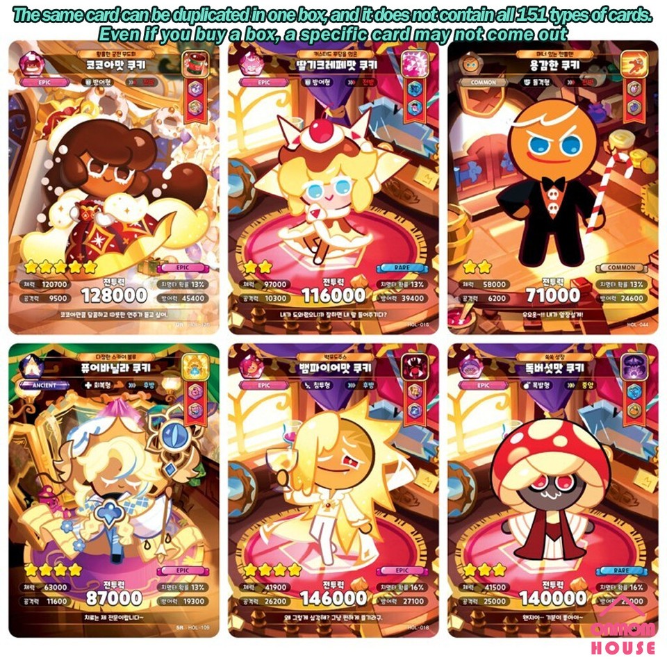 Cookie Run Kingdom Card Collection / CookieRun Braverse TCG Starter ...