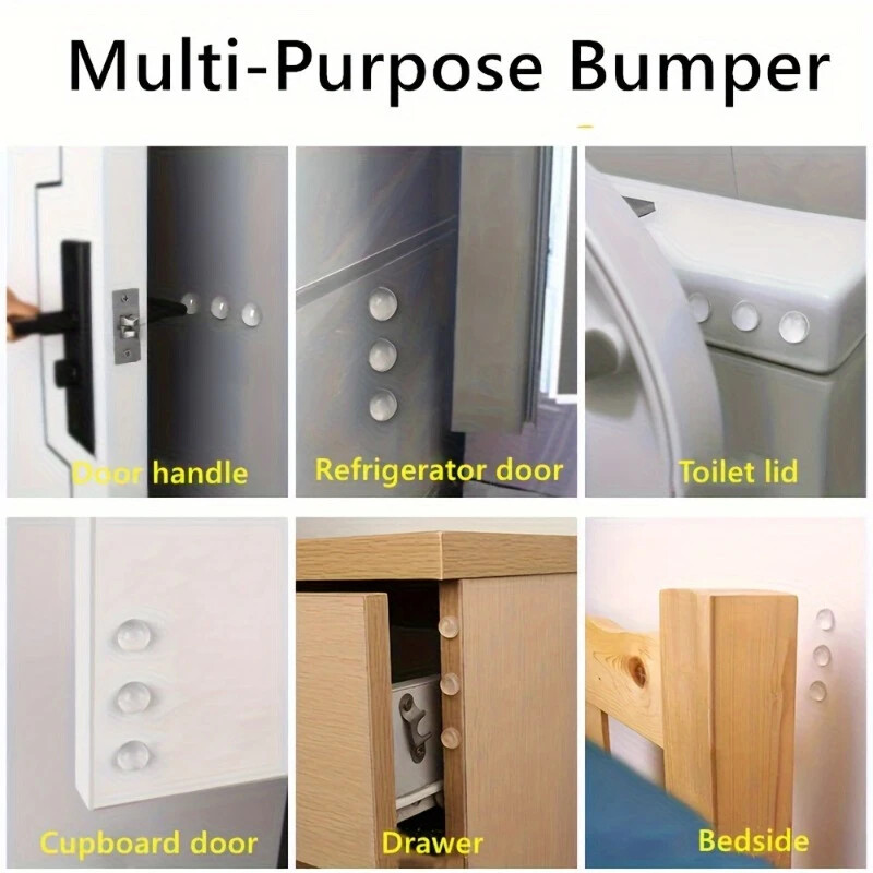 Adhesive Rubber Feet Bumper Stops w/Nip Door Cupboard Drawer Cabinet ...