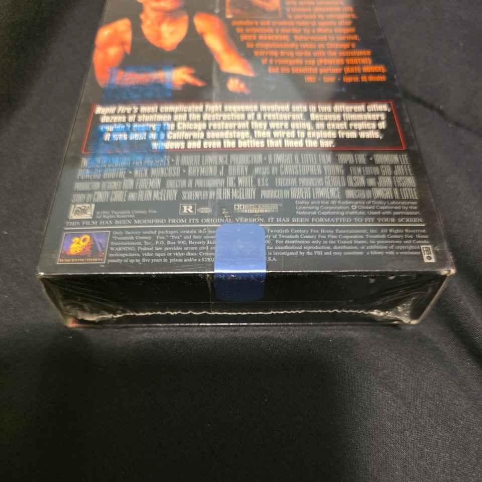 Vintage Rapid Fire (VHS, 1996) New & Sealed! Brandon Lee 1992 ...