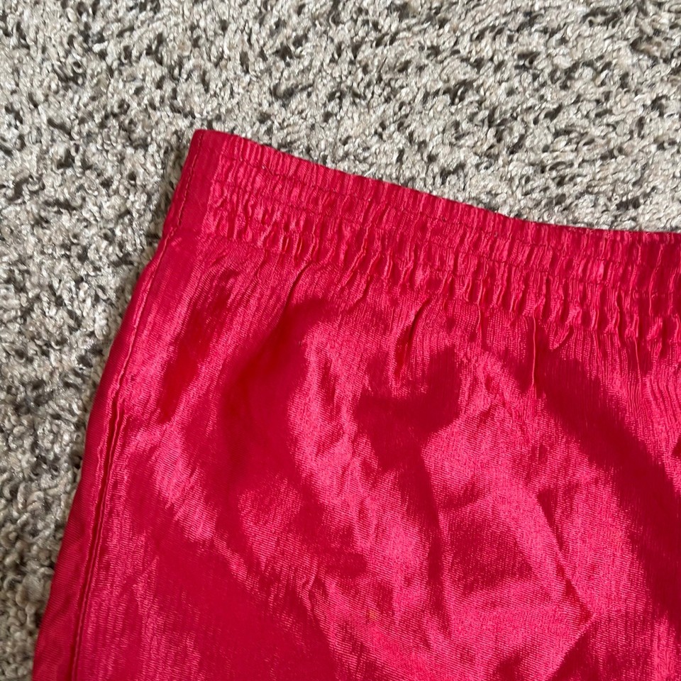 Vintage Montgomery Ward Mens Red Athletic Running Shorts M Shiny Nylon ...