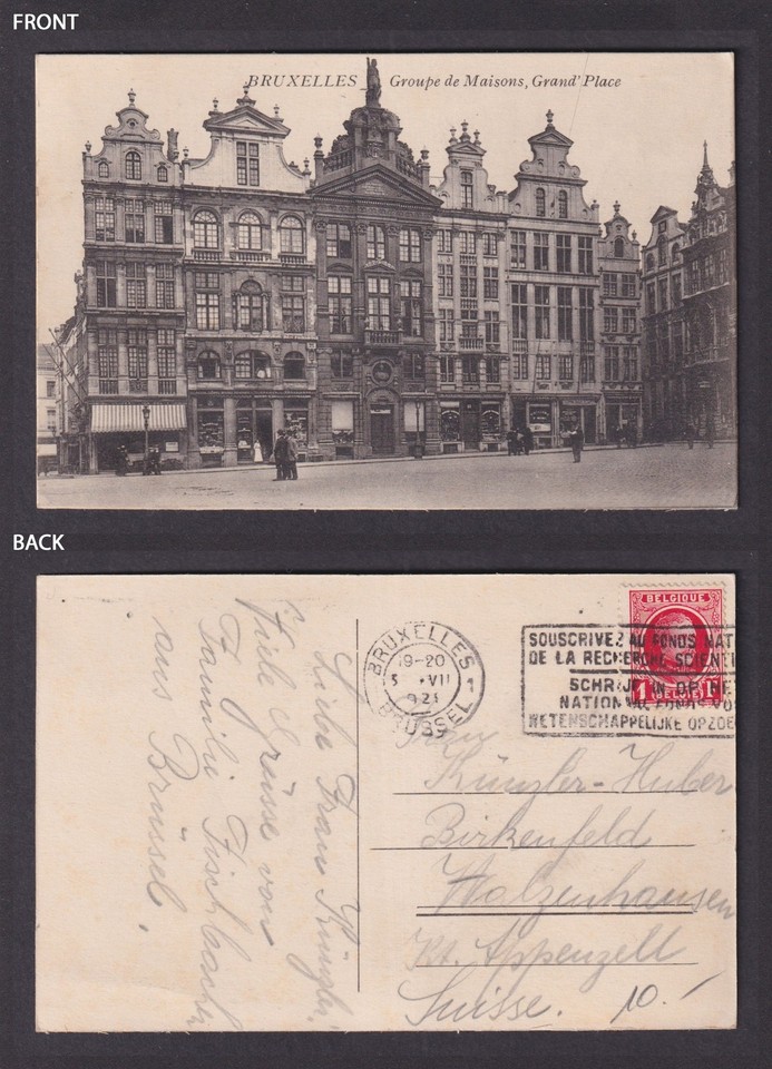 Vintage Postcard Belgium Brussels Houses Grand Place | eBay