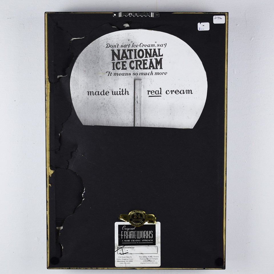 National Ice Cream NIC Paper Fan And Giveaways Framed Shadowbox | eBay