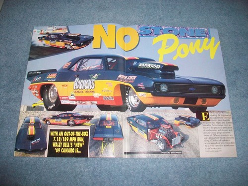 Wally Bell's 1969 Chevy Nova Pro Mod Drag Car Vintage Article "No Stone ...