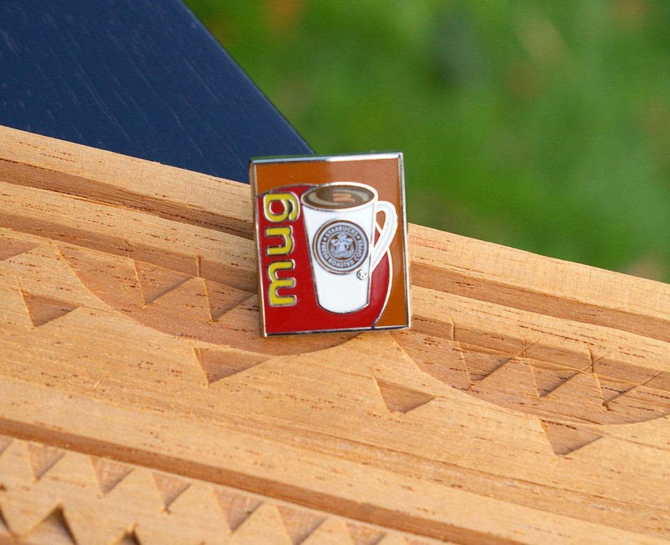Starbucks Coffee Company Employee Mug Award Split Tail Brown Enamel Pin ...