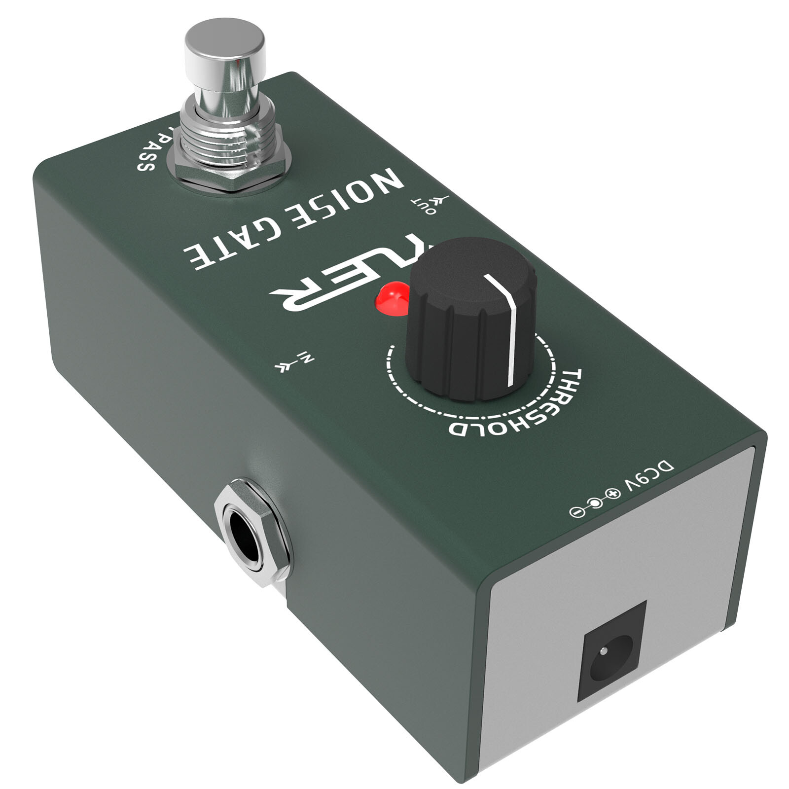 YUER RF-15 Electric Guitar Pedal Noise Gate 9V DC Full Metal Shell True ...