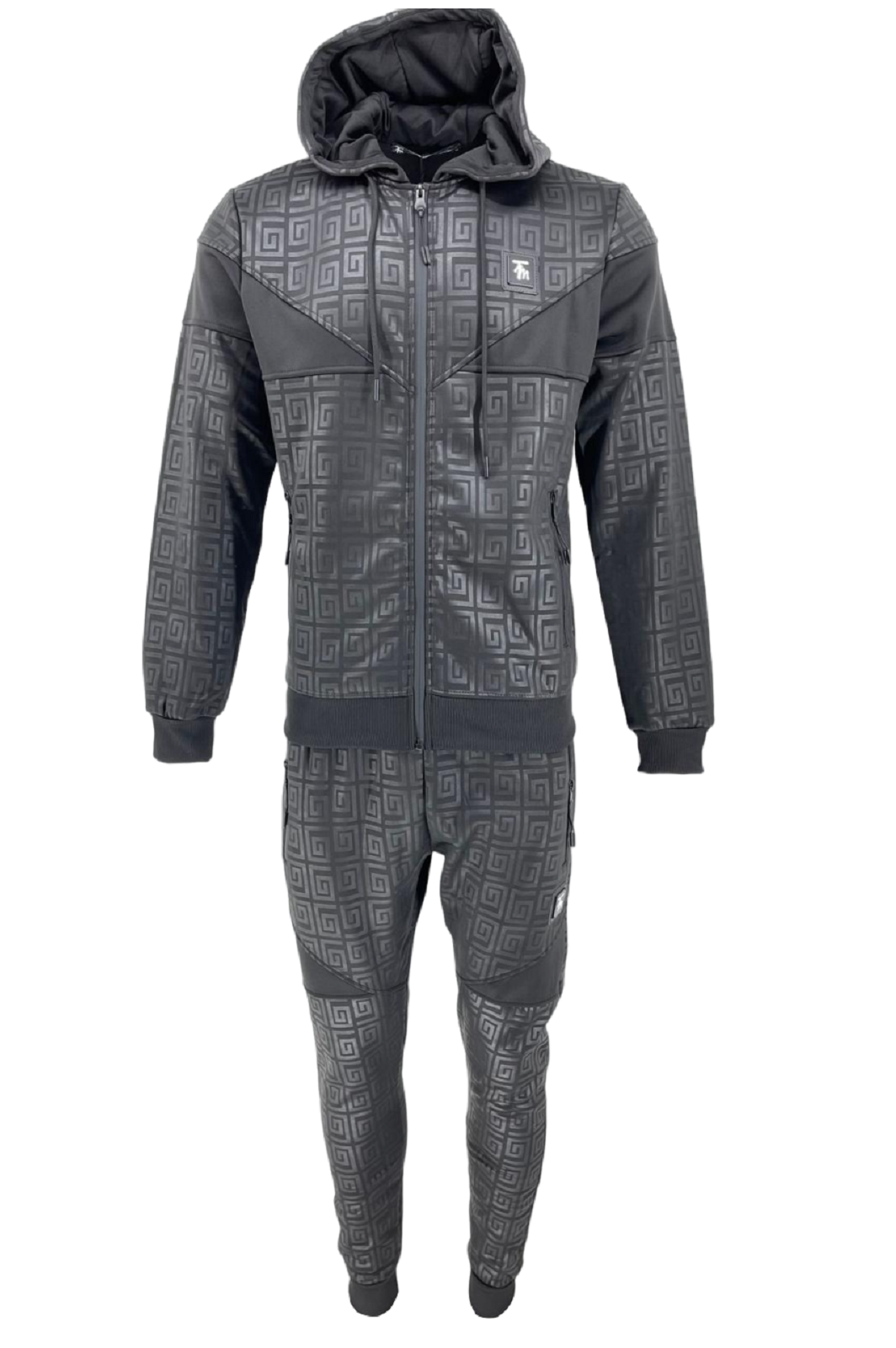 Men's TiM Tracksuit Set Sweatsuit 2 Piece Hoodie Bottoms Jogging Suits ...
