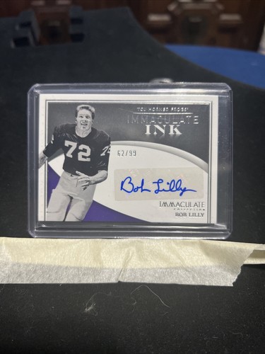 BOB LILLY 2022 Immaculate Collegiate Immaculate Ink AUTO SSP 62/99 TCU ...