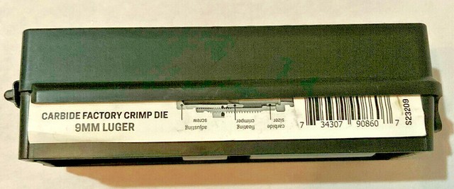 Lee 90860 9mm Luger Carbide Factory Crimp Die for sale online | eBay
