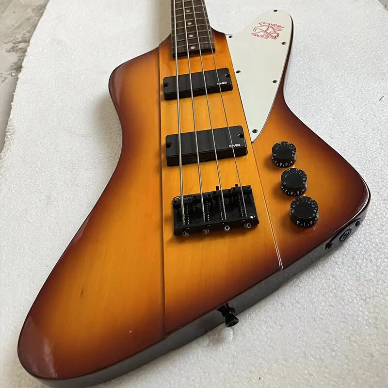 Factory Customized Electric Bass Guitar Firebird 4 Strings Bass High ...