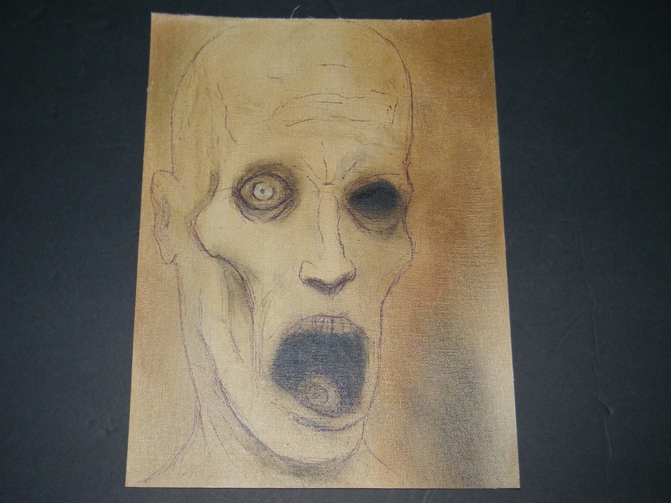 Tormented Alexander X Zombie Dark Horror Art Mixed Media Painting ...