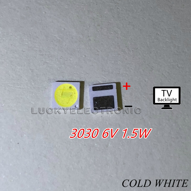100pcs 3030 6V 1.2W 220MA SMD LEDs for LED TV Backlight Repair ,Cold ...