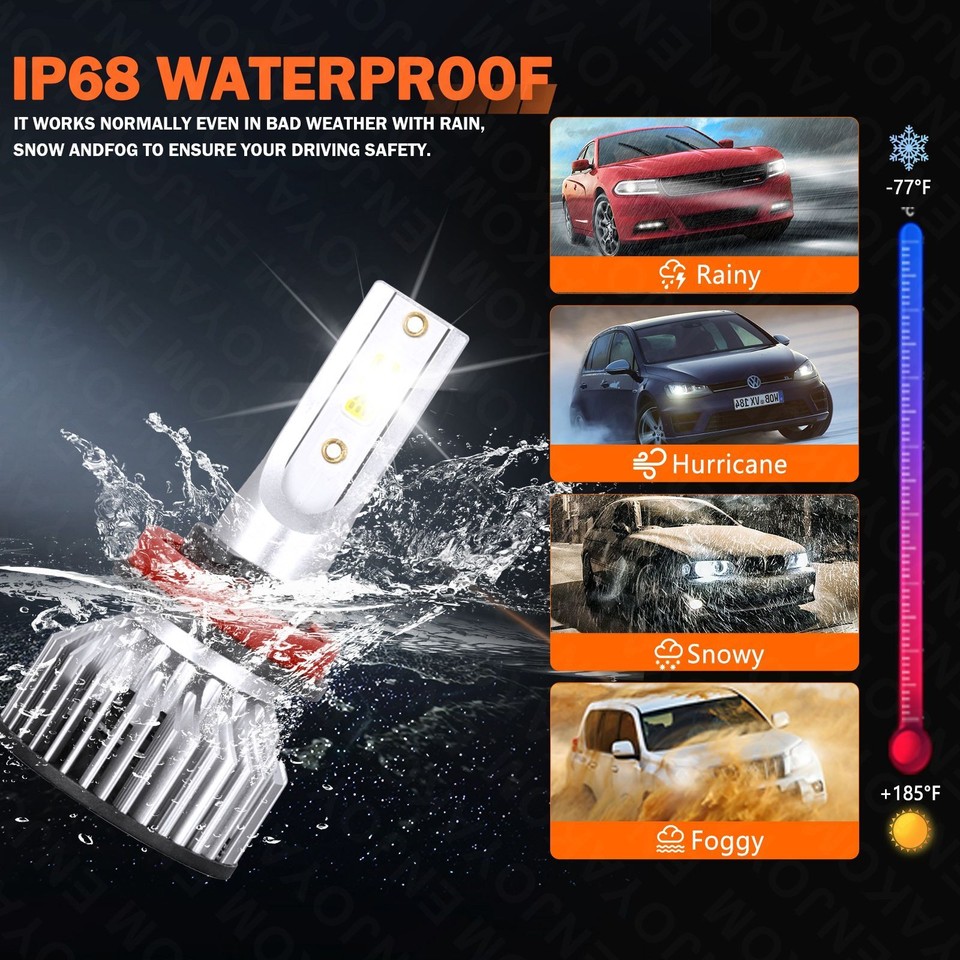 4x 9005 H11 LED Headlight Bulbs High Low Beam 6000K For Chevrolet SSR ...