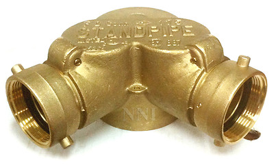 4" x 2-1/2" x 2-1/2" Double Clapper FDC Standpipe 90* Siamese FD-21-223 ...